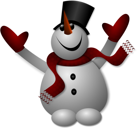 Snowman with Hands Up Clip Art Image - ClipSafari