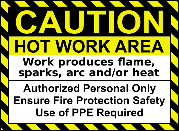Hot Work Area Sign Clip Art Image - ClipSafari
