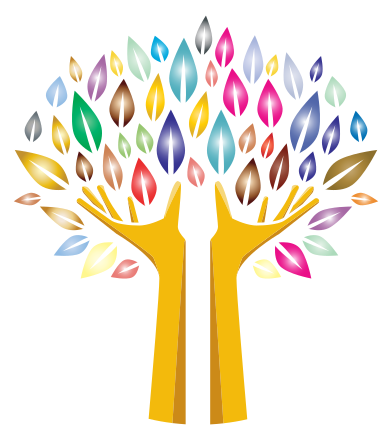 Colorful Hands Tree Clip Art Image - ClipSafari