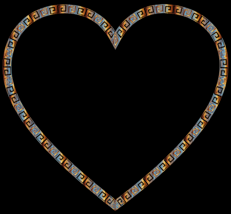 Heart with Greek Design Clip Art Image - ClipSafari