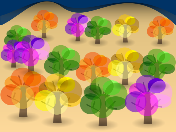 Colorful Trees Clip Art Image - ClipSafari