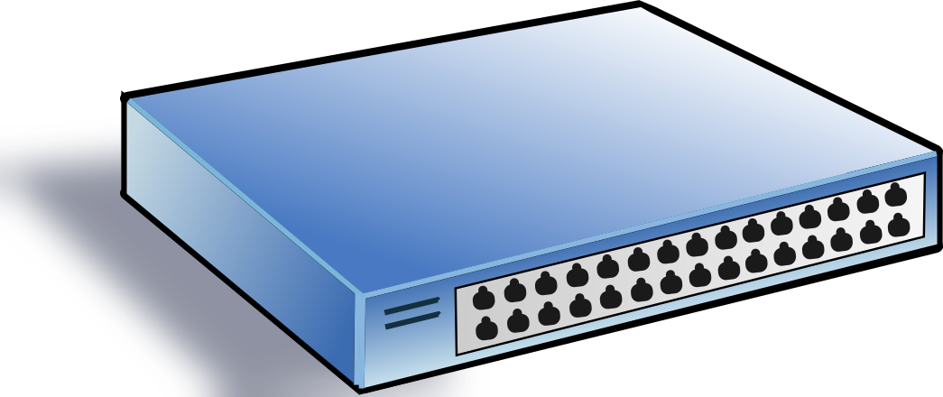 Blue Network Switch Clip Art Image - ClipSafari