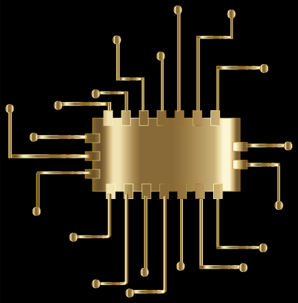 Golden Circuit Clip Art Image - ClipSafari