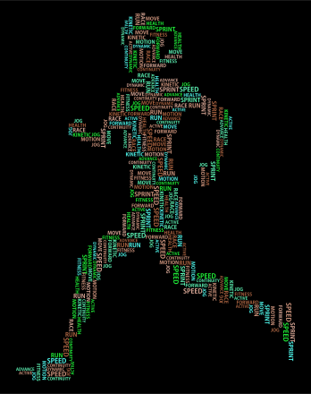 Running Word Cloud Clip Art Image - ClipSafari
