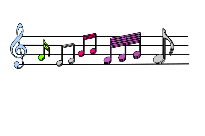 Colorful Music Notes Clip Art Image - ClipSafari