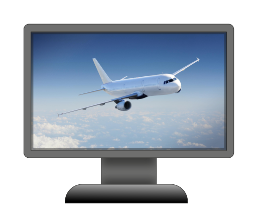 Screen with plane Clip Art Image - ClipSafari