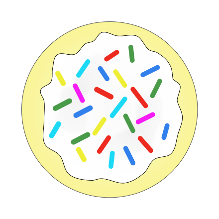 Donut with Sprinkles Clip Art Image - ClipSafari