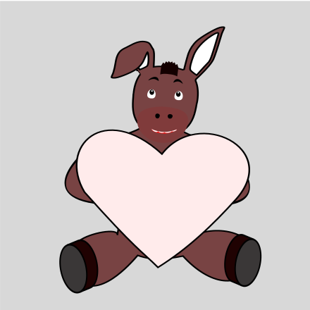 Donkey Heart Clip Art Image - ClipSafari