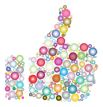 Colorful Thumbs Up Circles Clip Art Image - ClipSafari