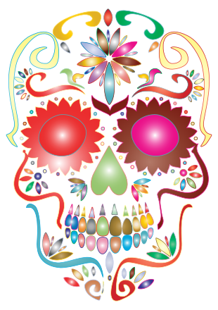 Colorful Sugar Skull Clip Art Image - ClipSafari