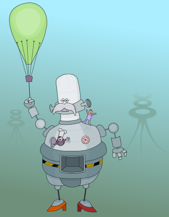 Robot with Moustache Clip Art Image - ClipSafari