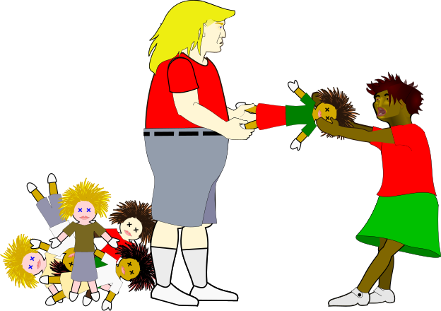 Fighting Over Doll Clip Art Image - ClipSafari