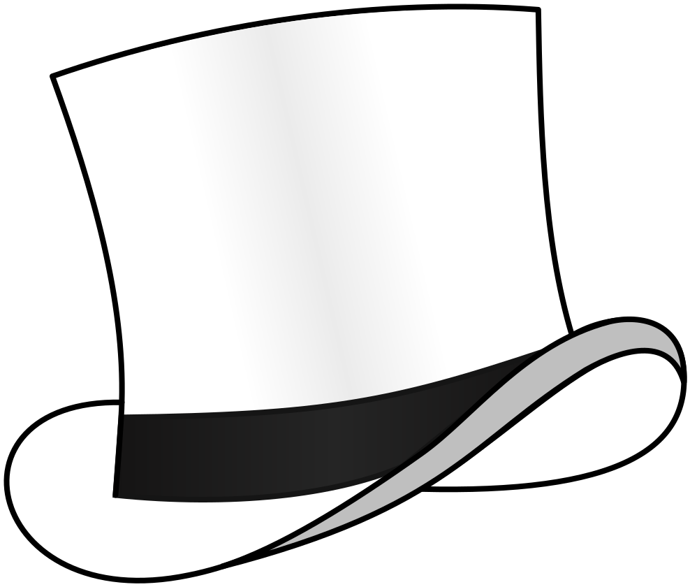 White Top Hat Clip Art Image ClipSafari