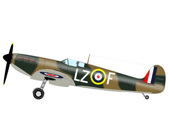 Spitfire Military Aircraft Clip Art Image - ClipSafari