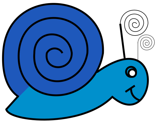 Smiling Blue Snail Clip Art Image - ClipSafari