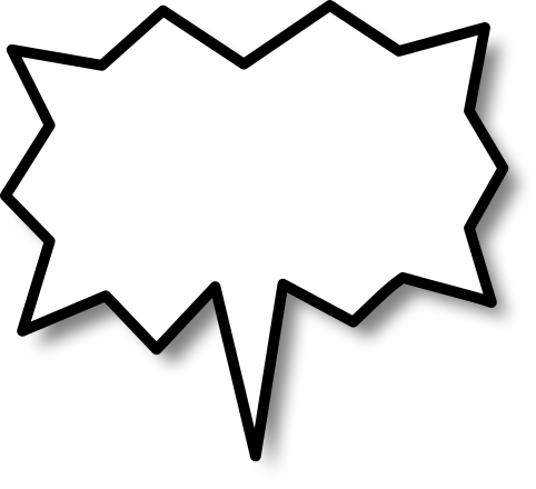 Black and white speech bubble. Clip Art Image - ClipSafari