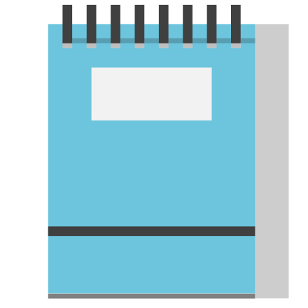 Blue Notepad Clip Art Image - ClipSafari