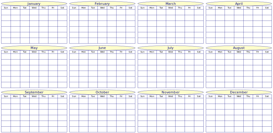 A blank calendar with a black background Clip Art Image - ClipSafari