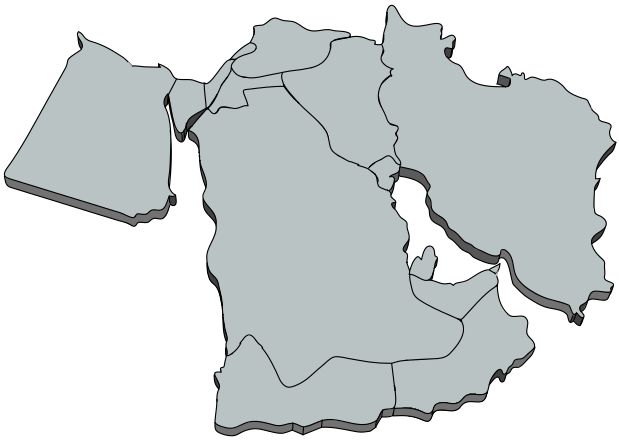 3D Map of Middle East Clip Art Image - ClipSafari