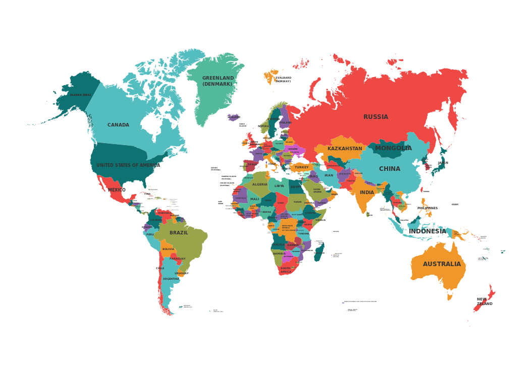 Colorful World Map Clip Art Image ClipSafari