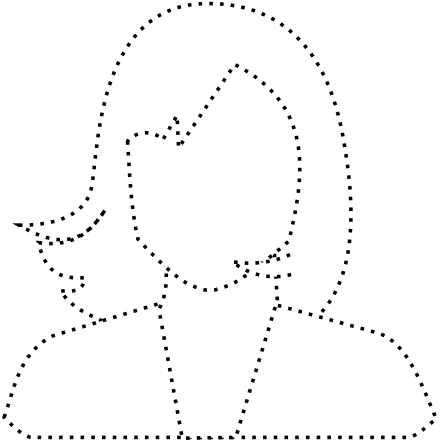 Female User Dotted Outline Clip Art Image - ClipSafari