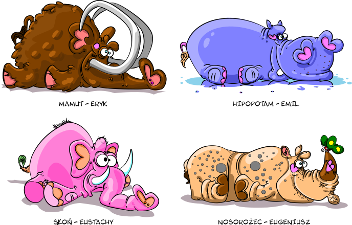 Splat Animals Set Clip Art Image - ClipSafari
