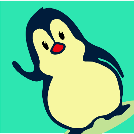 Penguin on a green background. Clip Art Image - ClipSafari