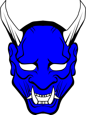 Blue Oni Mask Clip Art Image - ClipSafari