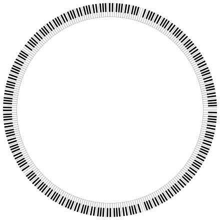 Piano Keys Circle Clip Art Image - ClipSafari