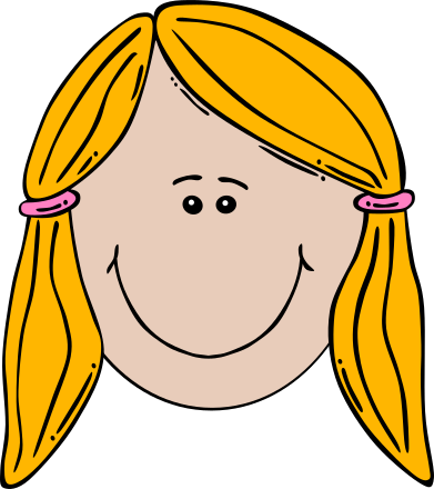 Happy Girl Face Clip Art