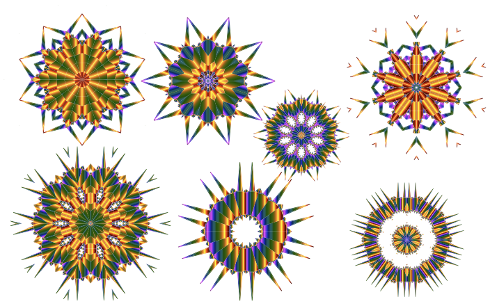 Rainbow Snowflakes Clip Art Image - ClipSafari