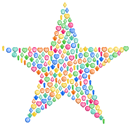 Colorful Gems Star Clip Art Image - ClipSafari
