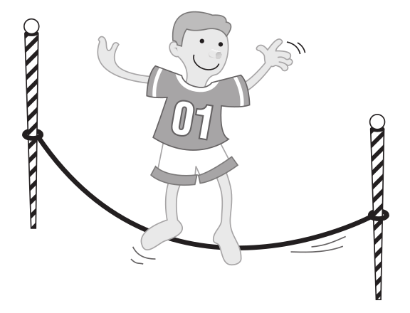 Kid balancing on a string Clip Art Image - ClipSafari
