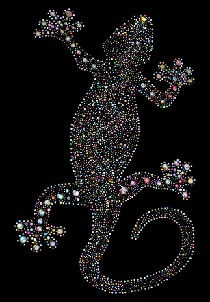 Dot Matrix Lizard Clip Art Image - ClipSafari