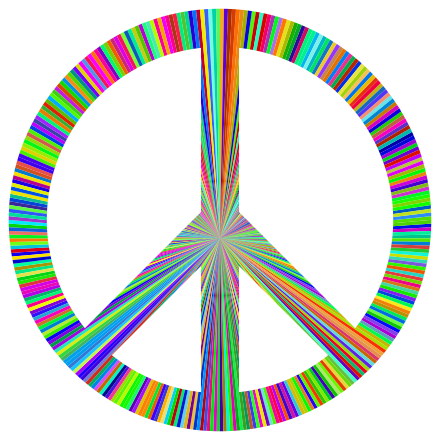 Rainbow Peace Sign Clip Art Image - ClipSafari