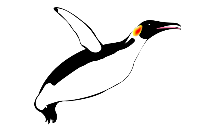 Penguin in flight Clip Art Image - ClipSafari
