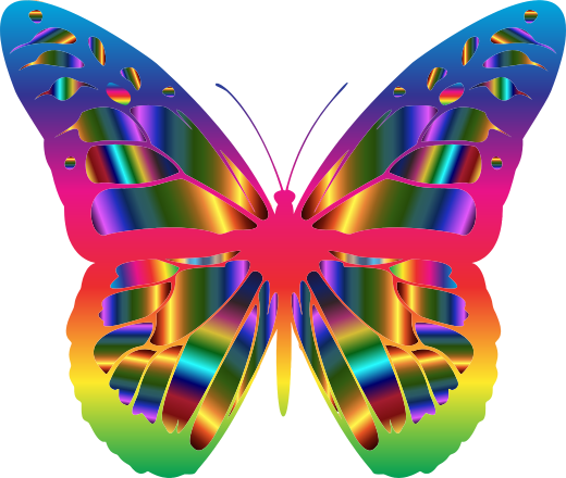 Rainbow Butterfly Clip Art Image - ClipSafari