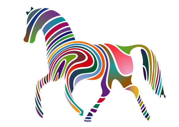Colorful Horse Silhouette Clip Art Image - ClipSafari