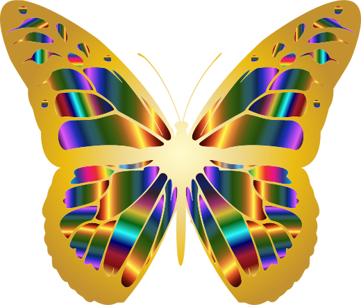 Rainbow Butterfly Clip Art Image - ClipSafari