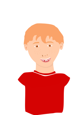 Red-haired boy smiling Clip Art Image - ClipSafari
