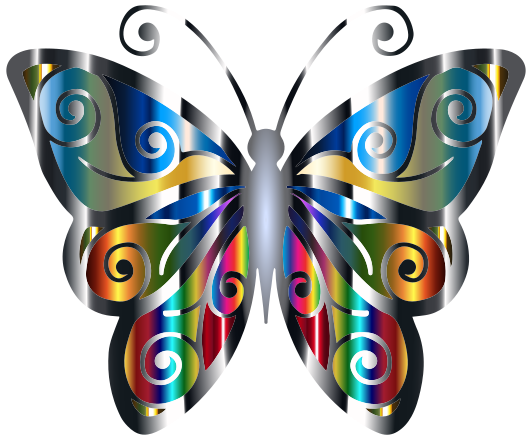 Rainbow Butterfly Clip Art Image - ClipSafari