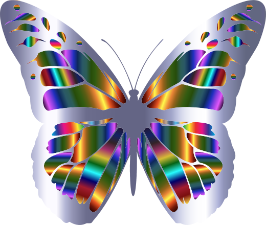 Rainbow Butterfly Clip Art Image - ClipSafari