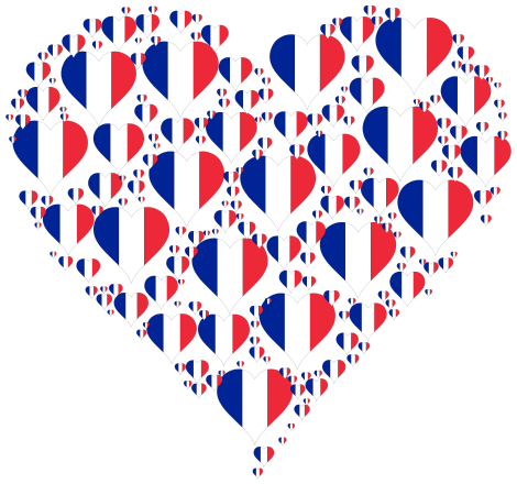 Heart With French Flags Clip Art Image - ClipSafari