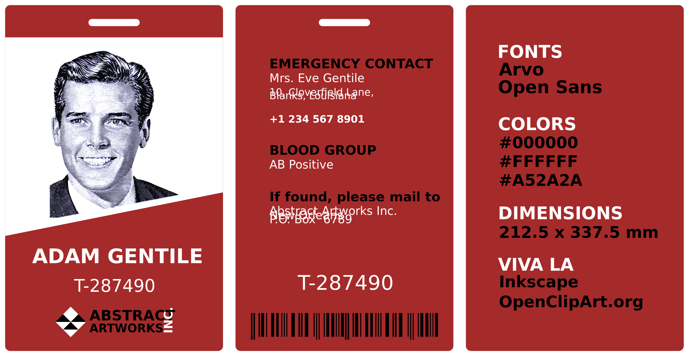 ID Card Reddish Clip Art Image ClipSafari