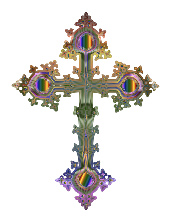 Rainbow Cross Clip Art Image - ClipSafari