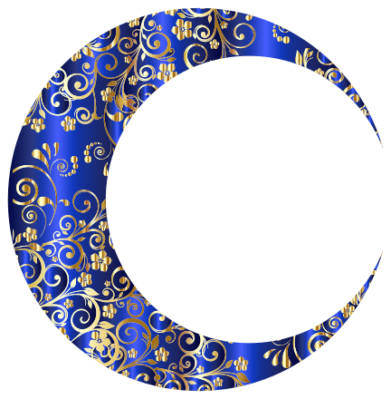 Blue Crescent Moon Clip Art Image - ClipSafari