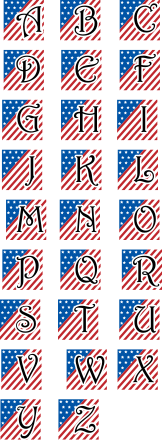 American Flag Alphabet Clip Art Image - ClipSafari