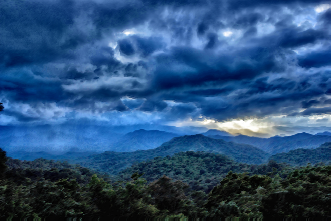 Cloudy Sunset Clip Art Image - ClipSafari