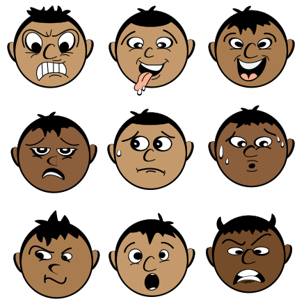 Expressions Set Clip Art Image - ClipSafari