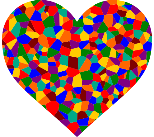 Mosaic Heart Clip Art Image - ClipSafari